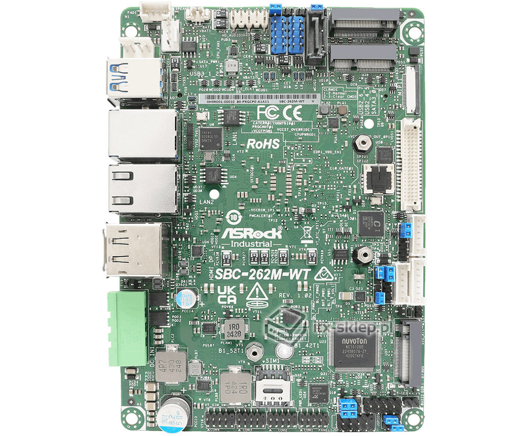 ASRock SBC-262M-WT 3,5" Intel Amston Lake X7433RE DDR5 DisplayPort HDMI ...