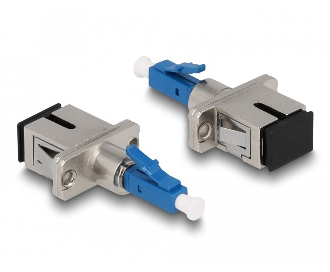 Adapter światłowodowy hybrydowy LC Simplex męskie na SC Simplex żeńskie ...